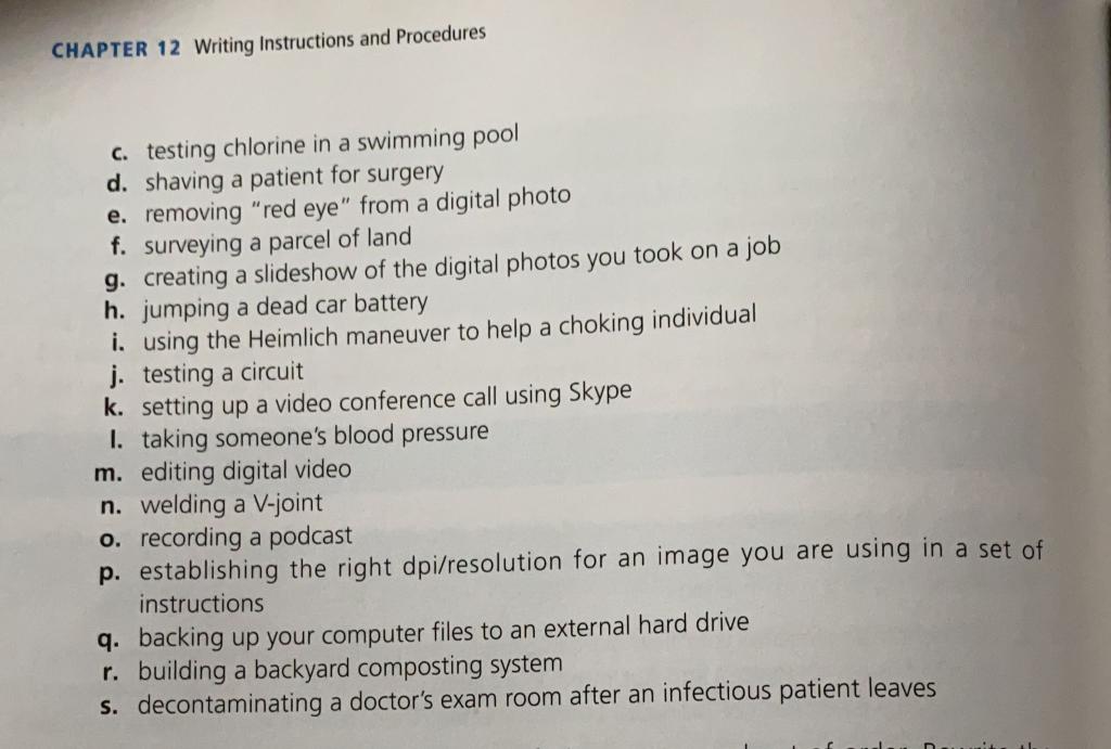 Writing instructions is a challenging task that | Chegg.com