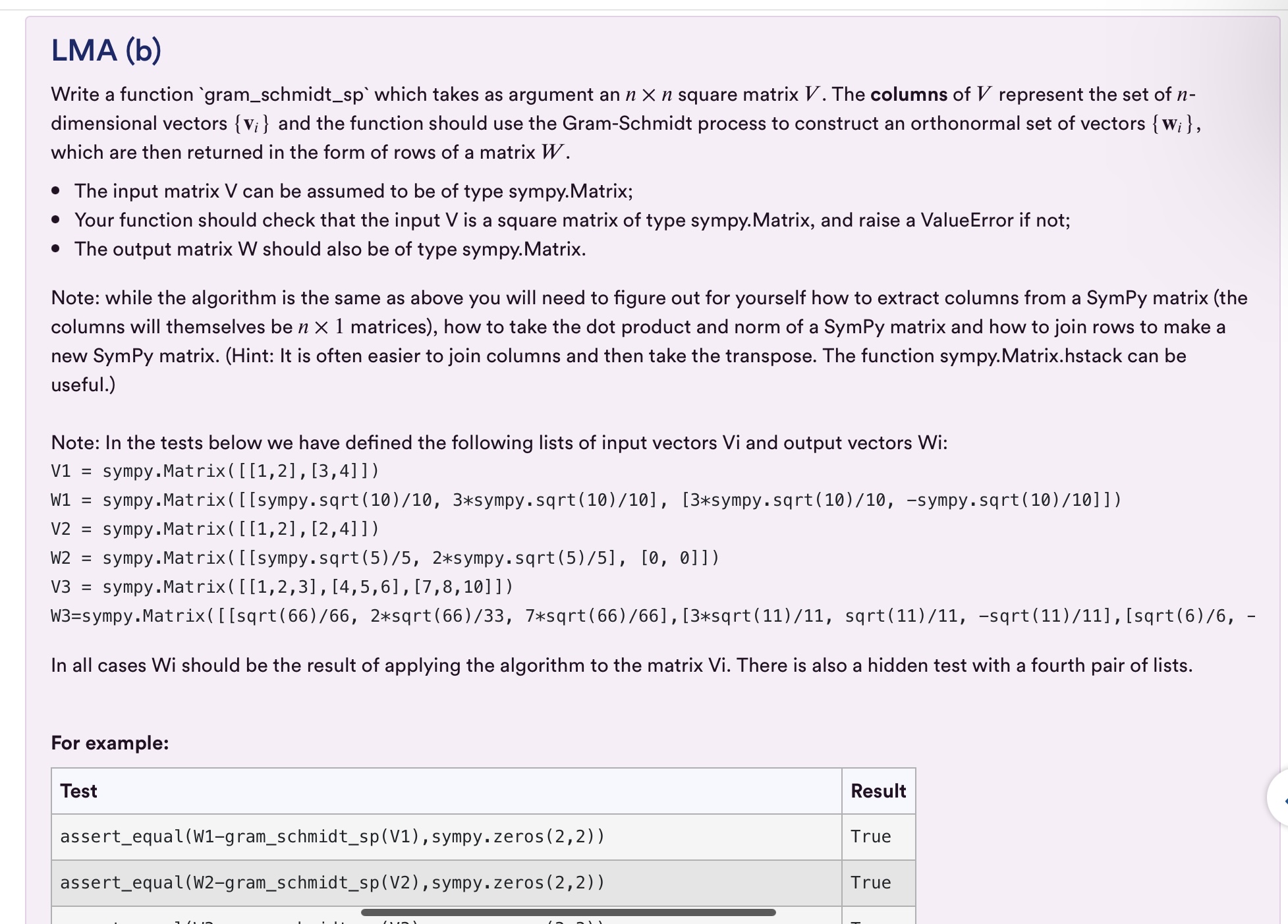 Solved The Gram-Schmidt process is an algorithm which can be | Chegg.com