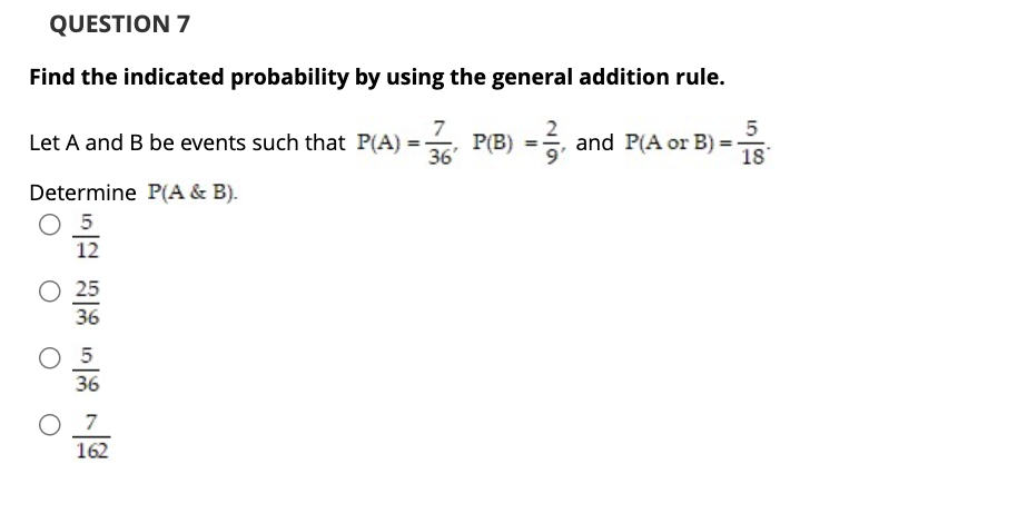 Solved Find the indicated probability by using the general | Chegg.com