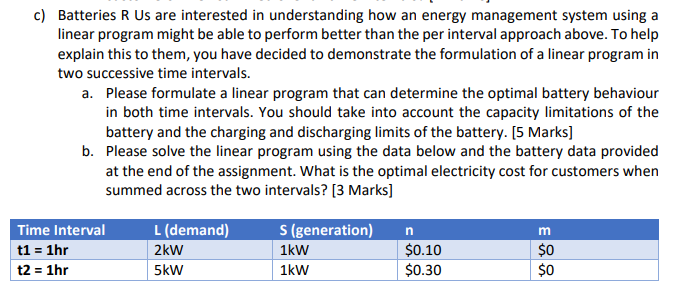 Solved System Configuration Residential batteries are | Chegg.com