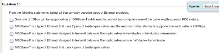 Solved Question 18 5 points Save Answ From the following | Chegg.com Solved Question 18 5 points Save Answ From the following | Chegg.com
