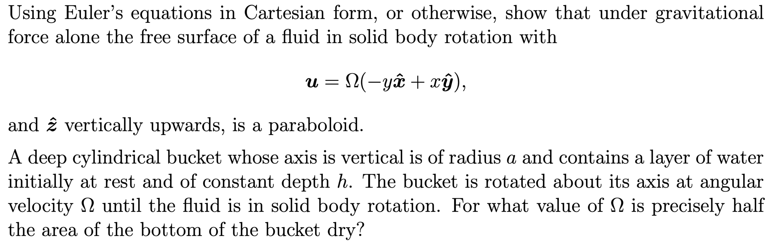 Solved Using Eulers Equations In Cartesian Form Or