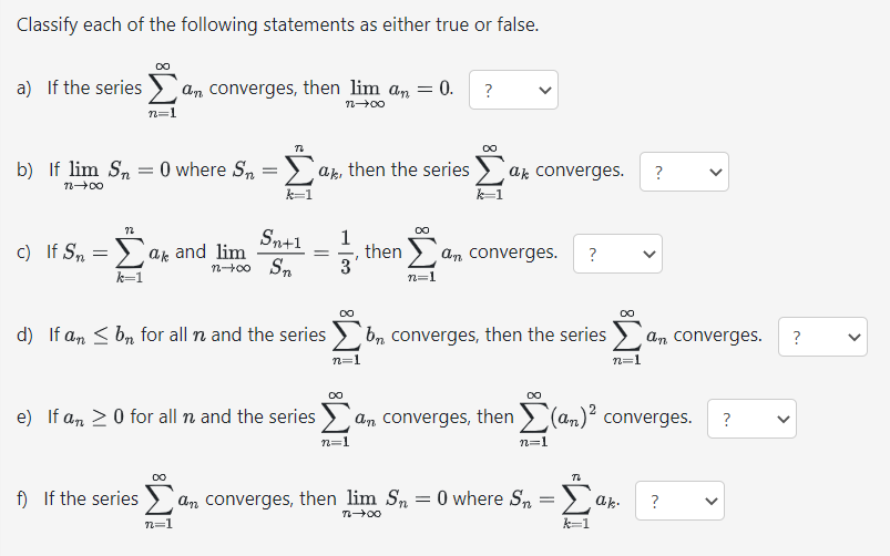 Solved Classify each of the following statements as either | Chegg.com