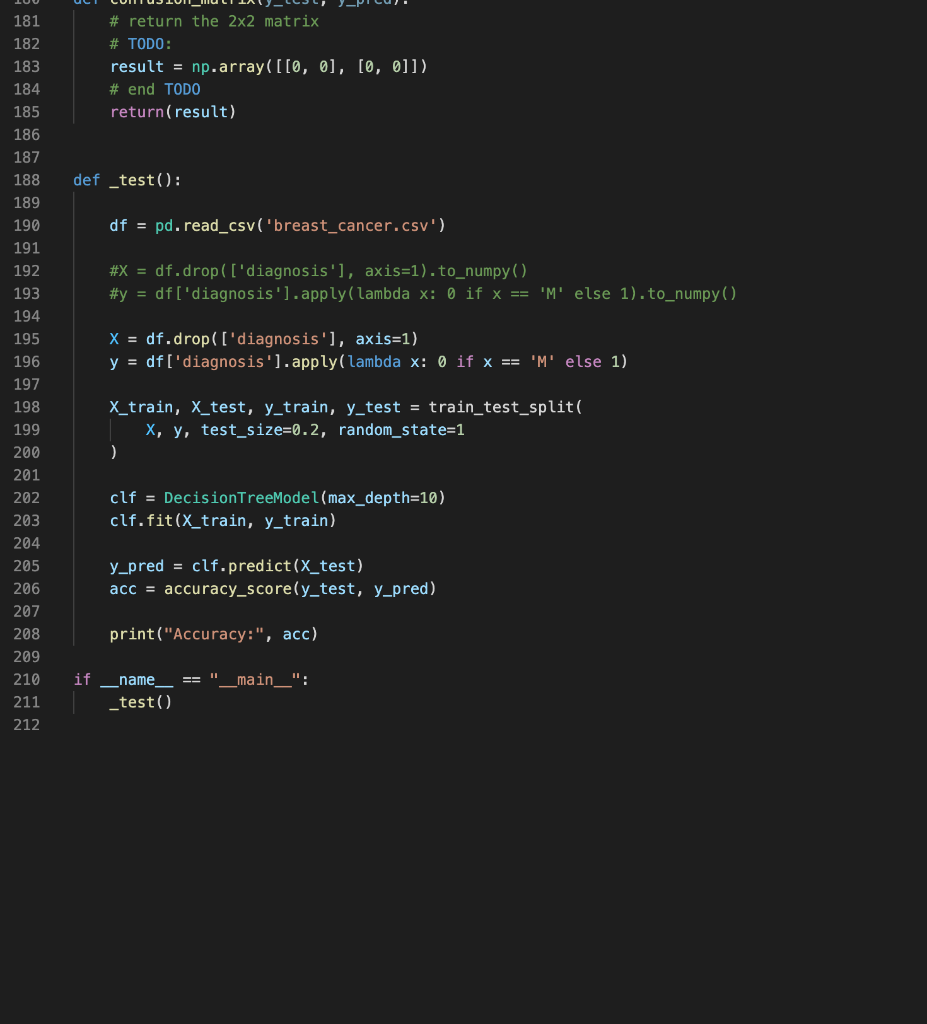 Solved Fill in the missing code inside the TODO sections. | Chegg.com