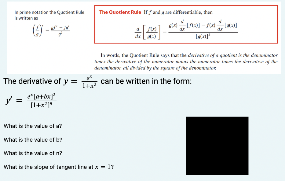 Solved In words, the Quotient Rule says that the derivative | Chegg.com