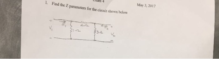 Solved Find the Z parameters for the circuit shown below | Chegg.com