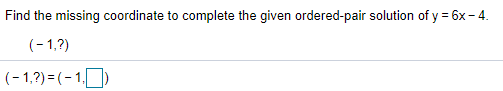 Solved Find the missing coordinate to complete the given | Chegg.com