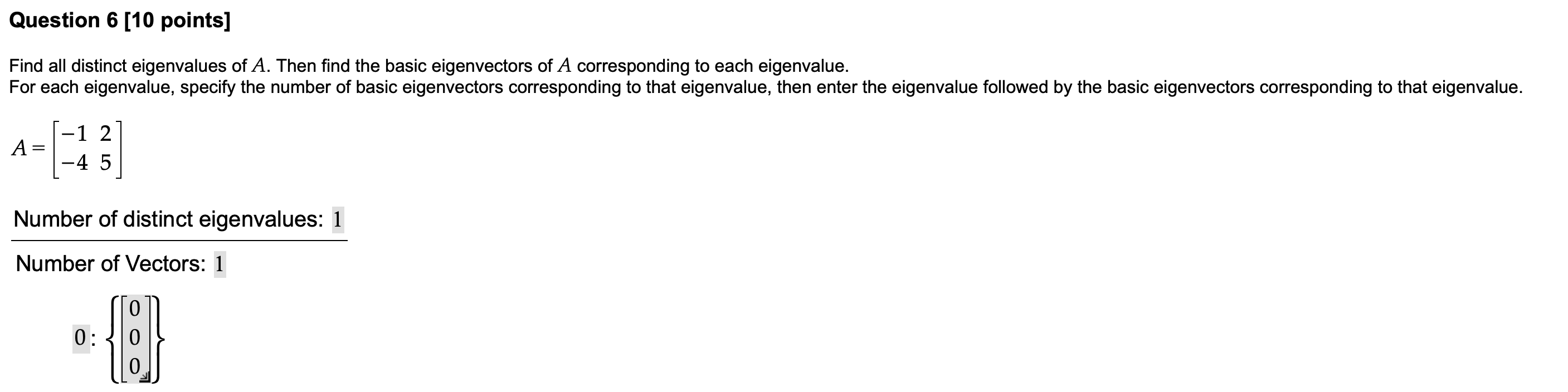 Solved Find all distinct eigenvalues of A. Then find the | Chegg.com