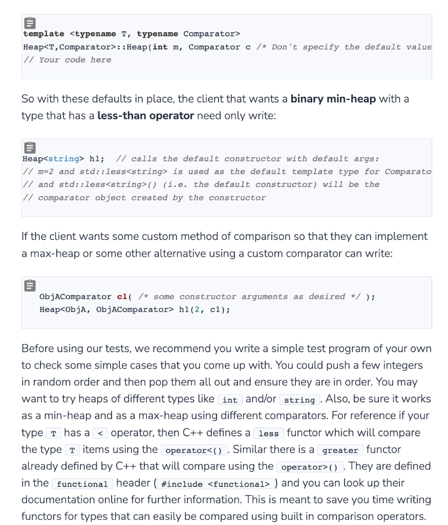 Solved Part 5 - Heap Implementation Now that you have | Chegg.com