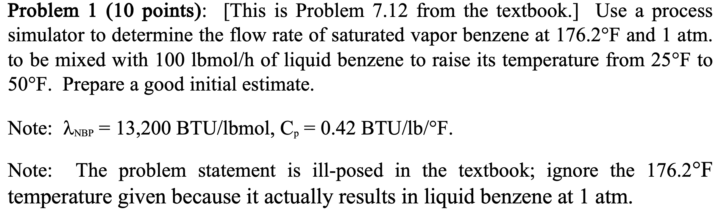 Solved Problem 1 (10 points): [This is Problem 7.12 from the | Chegg.com