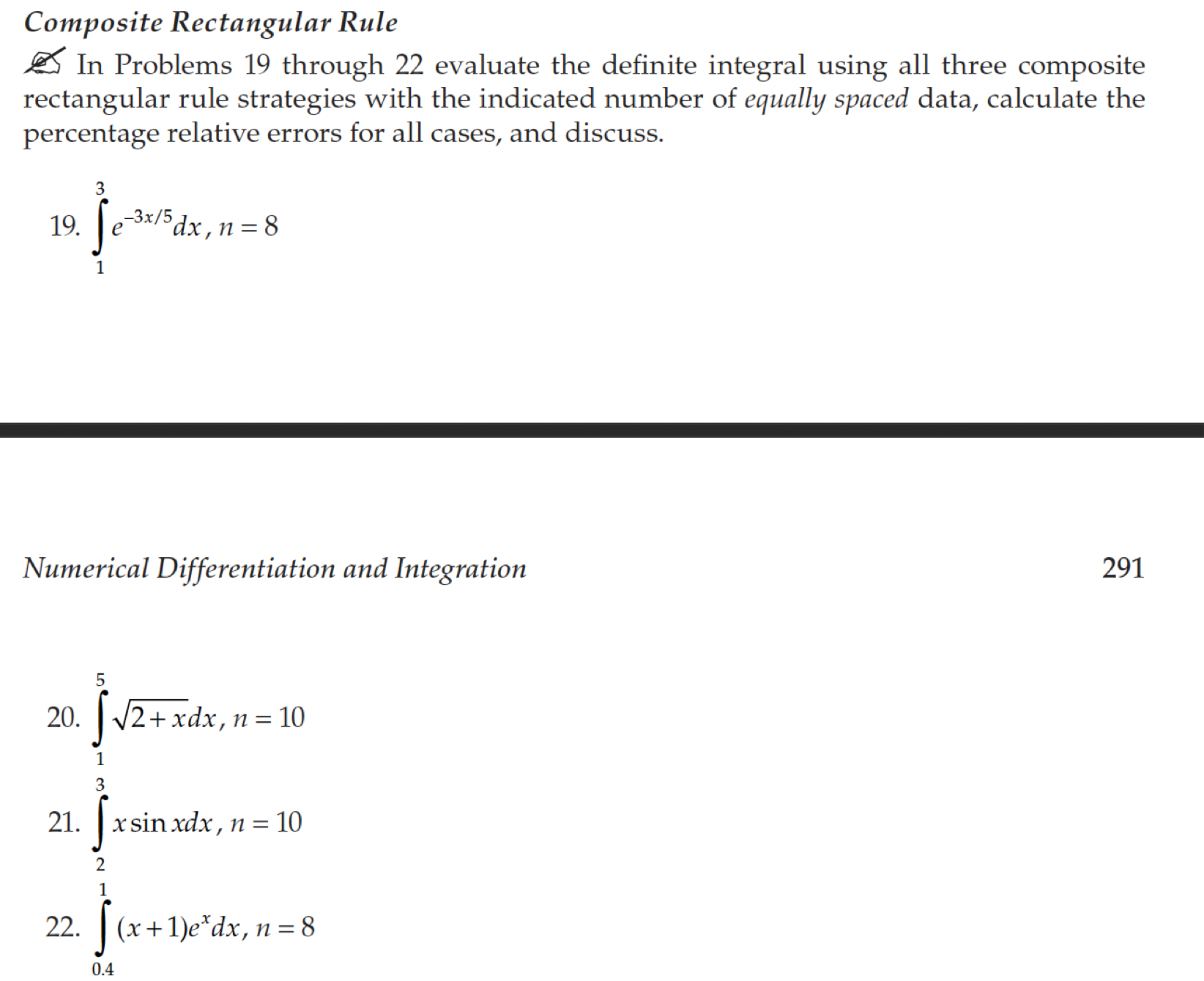 Solved In Problems 19 through 22 evaluate the definite | Chegg.com