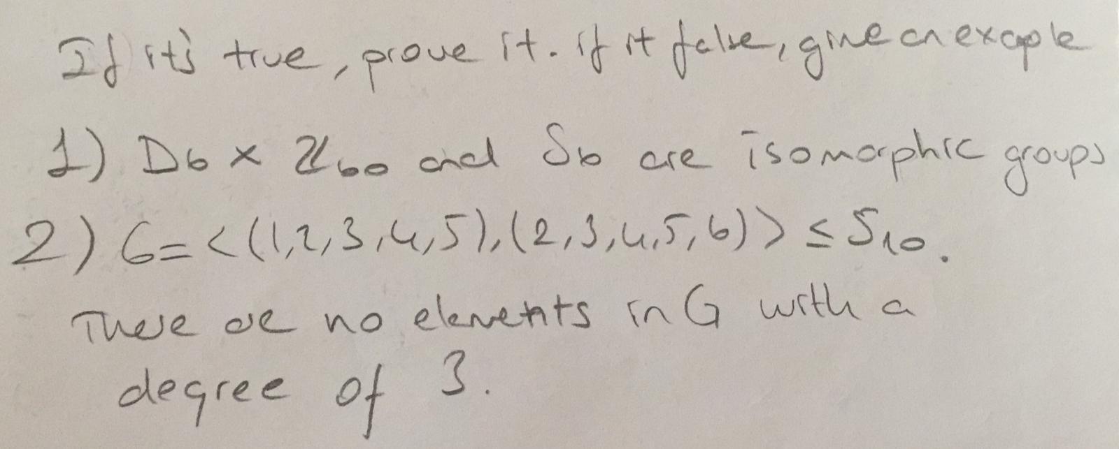 Solved If it's true, prove it. if it false, give an exople | Chegg.com