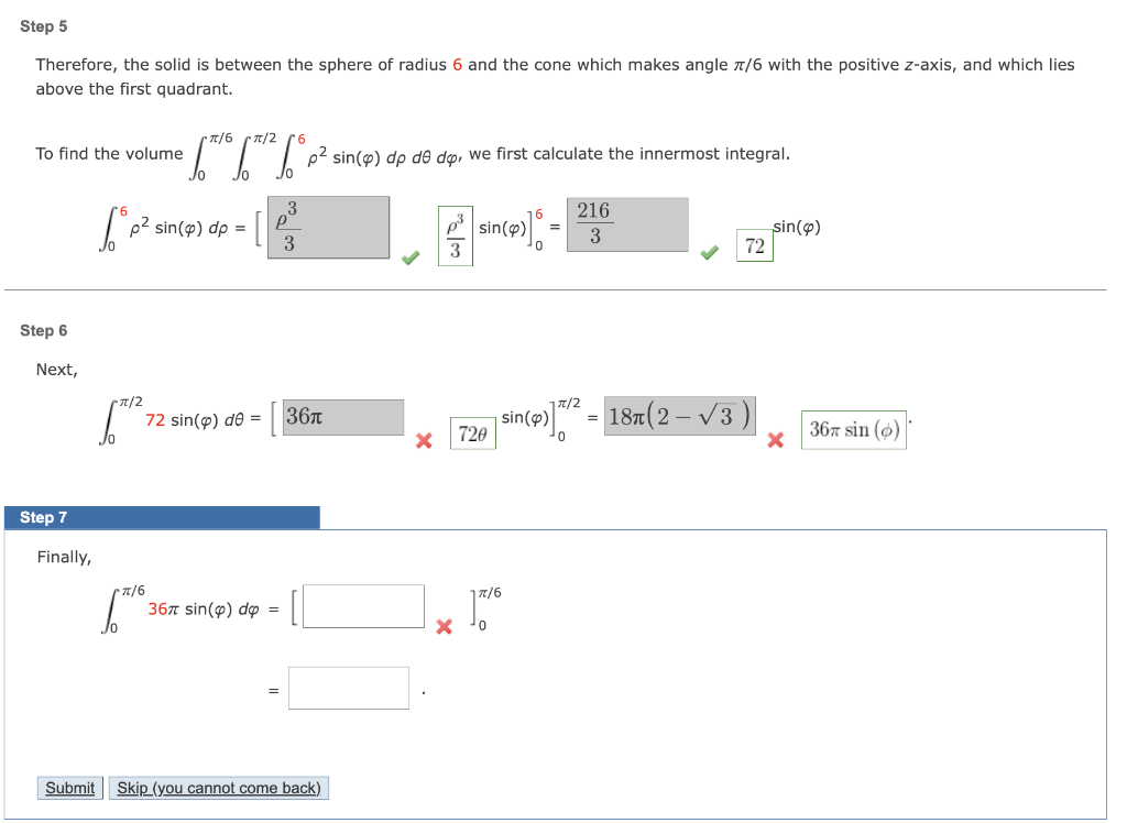 Solved Therefore, the solid is between the sphere of radius | Chegg.com