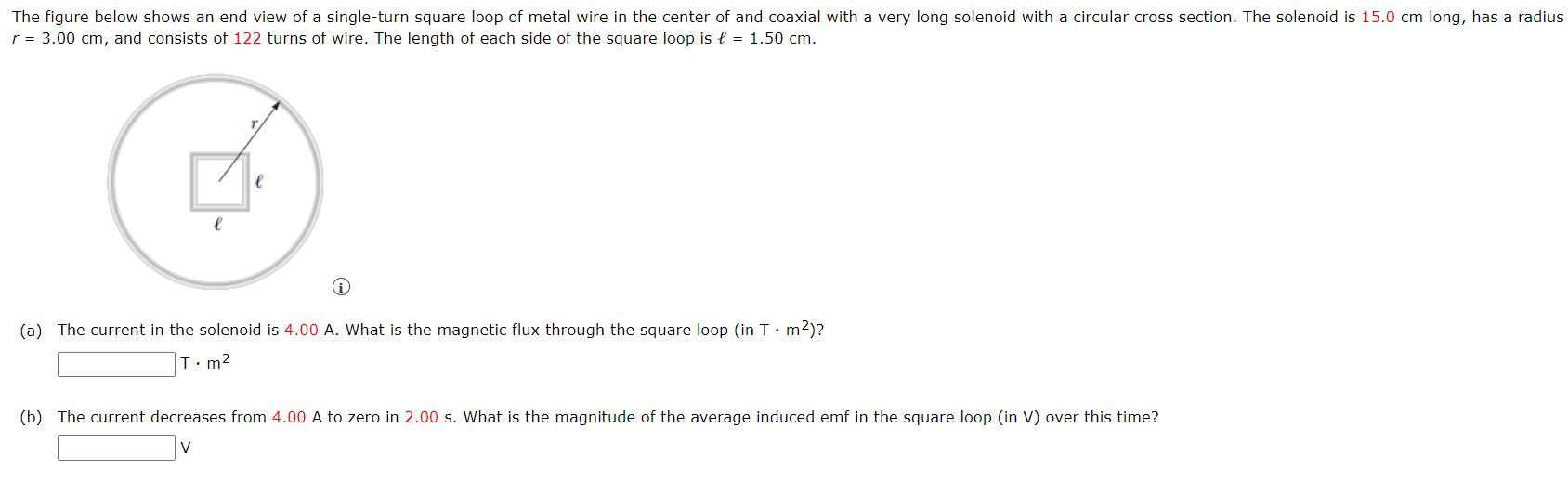 Solved The figure below shows an end view of a single-turn | Chegg.com
