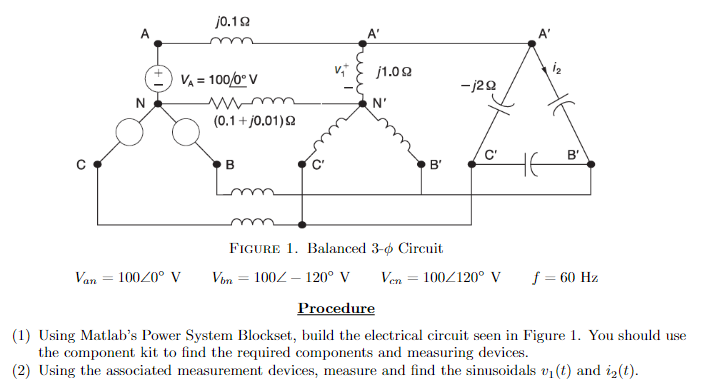 Solved FIGURE 1 . Balanced 3−ϕ Circuit | Chegg.com Solved FIGURE 1 . Balanced 3−ϕ Circuit | Chegg.com