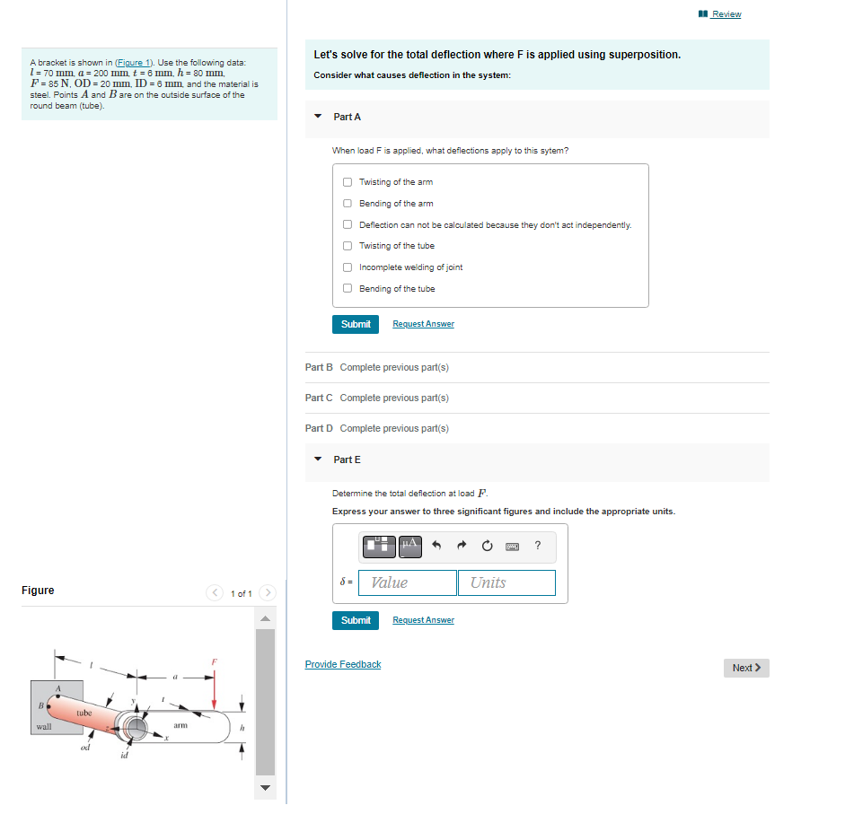 Solved A bracket is shown in (Figure 1). Use the following | Chegg.com