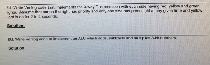 Solved 7U. Write Verilog code that implements the 3-way | Chegg.com