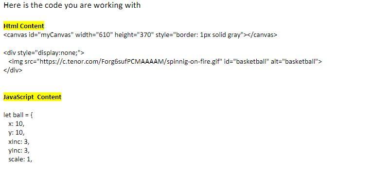 Solved The web page below shows a basketball image that | Chegg.com