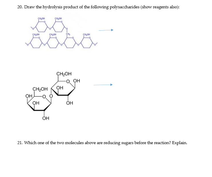 Solved 20. Draw the hydrolysis product of the following | Chegg.com