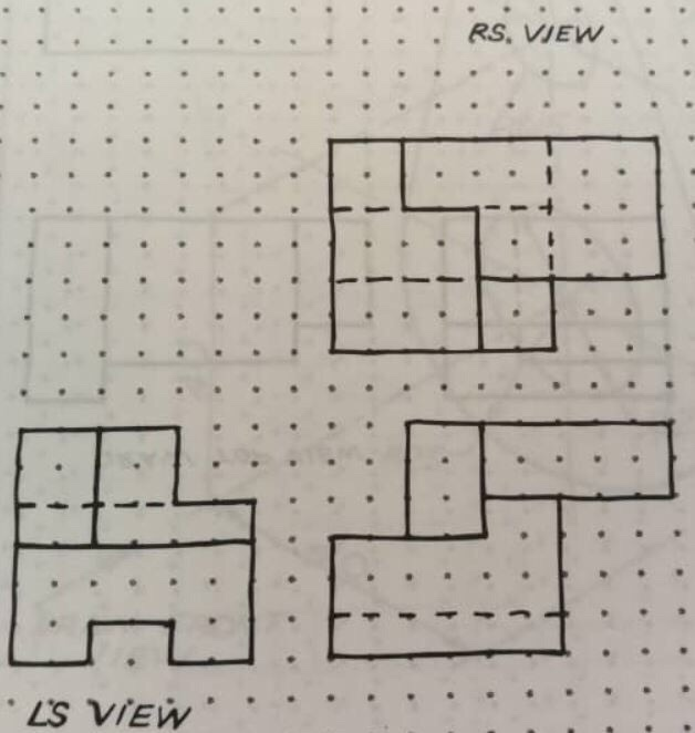 Solved Draw the oblique view of the following views of third | Chegg.com