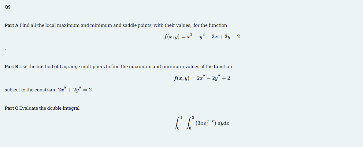 Solved Please three parts should be solved to thumb up, | Chegg.com