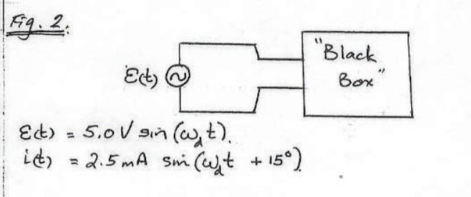 Solved "Black Ect) Box" m Ect) - 5.0V sin (wt). id) = sin | Chegg.com