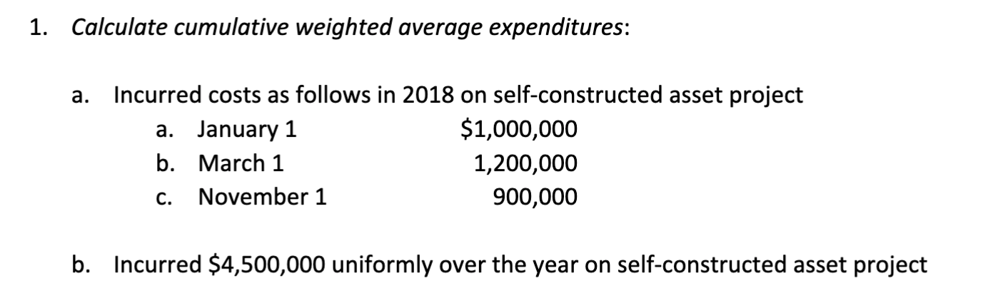 Solved 1. Calculate cumulative weighted average | Chegg.com