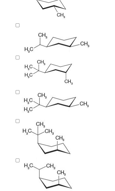 Solved Choose the correct two chair conformations of each of | Chegg.com