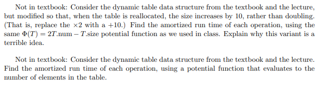 Not in textbook: Consider the dynamic table data | Chegg.com