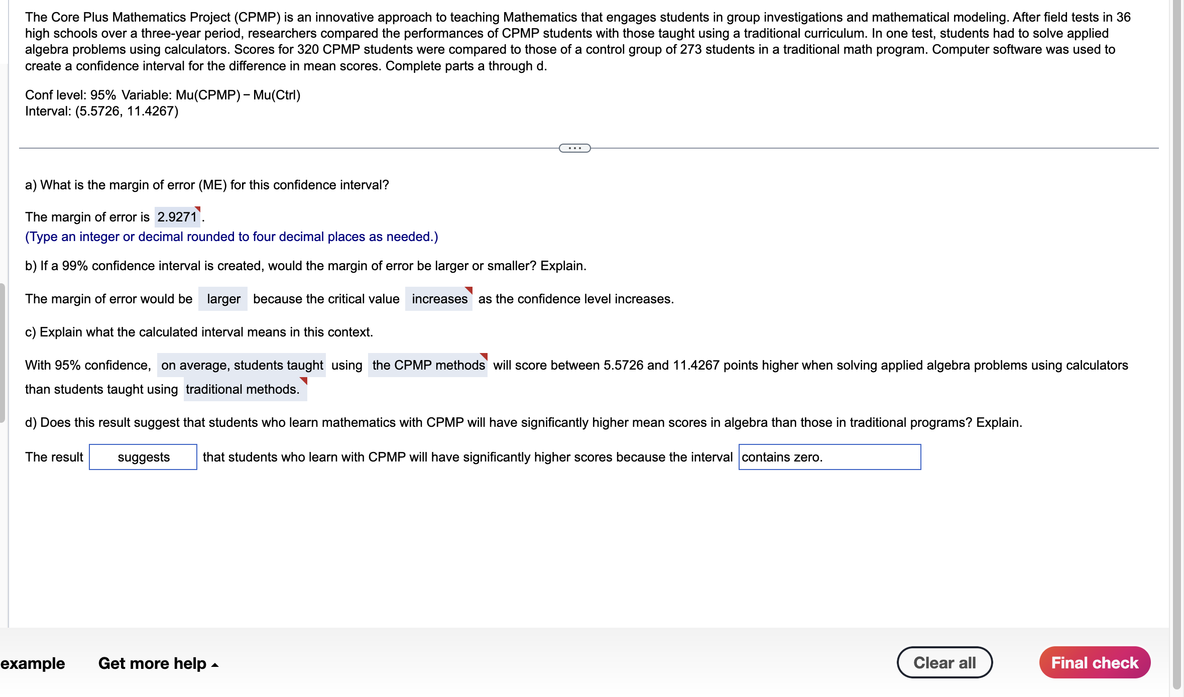 Solved The Core Plus Mathematics Project (CPMP) is an | Chegg.com