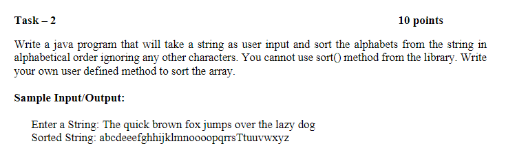Solved Inside the project create classe name Task2_ | Chegg.com
