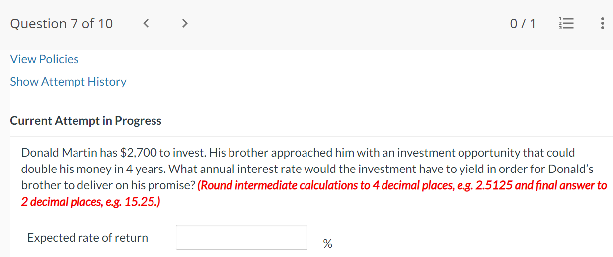 Solved Donald Martin has $2,700 to invest. His brother | Chegg.com