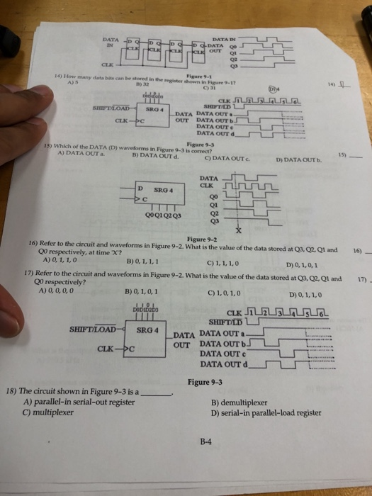 Solved DATA DATA IN DATA ourr q 14) How many data bits can | Chegg.com