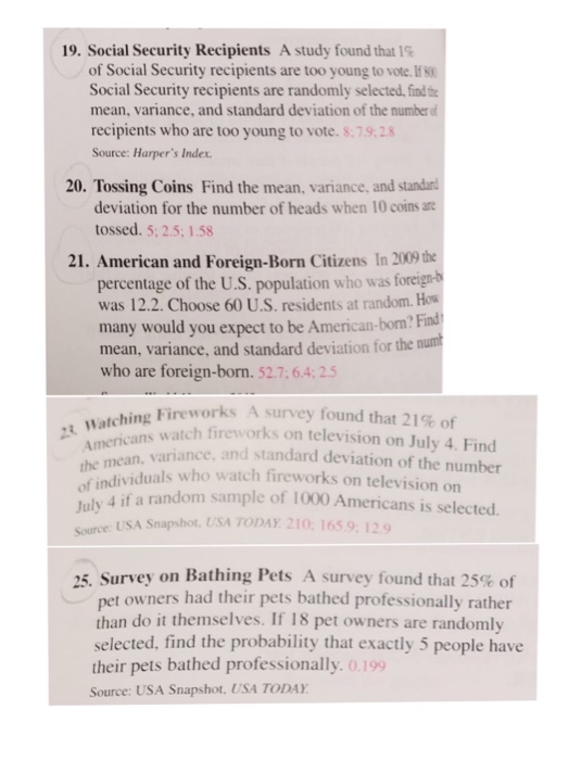Solved Section 5.3 Page 283-284 #'s 7, 9, 13, 15, 19, 20, | Chegg.com