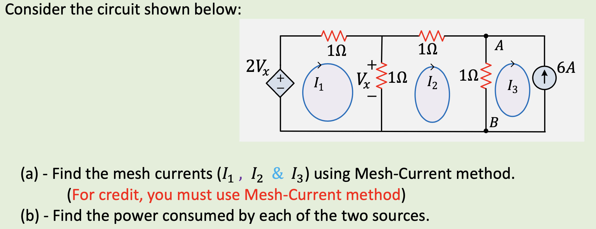 Solved Consider the circuit shown below: 2, (6A (a) - Find | Chegg.com