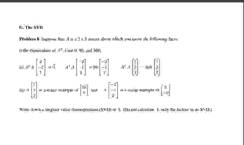 Solved G. ﻿TheSVTProblum 8 ﻿Sumpose thay 1 ﻿an a:2 8 . | Chegg.com
