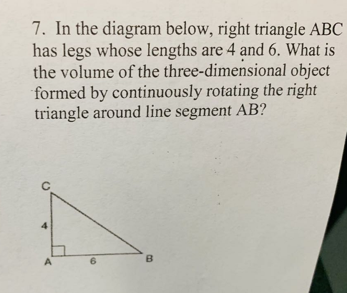 Solved 7. In the diagram below, right triangle ABC has legs | Chegg.com