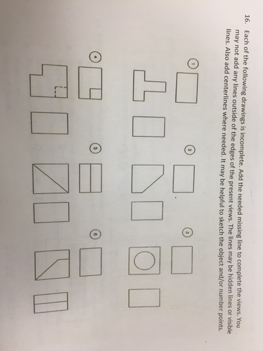 Solved Each of the following drawings is incomplete. Add the | Chegg.com