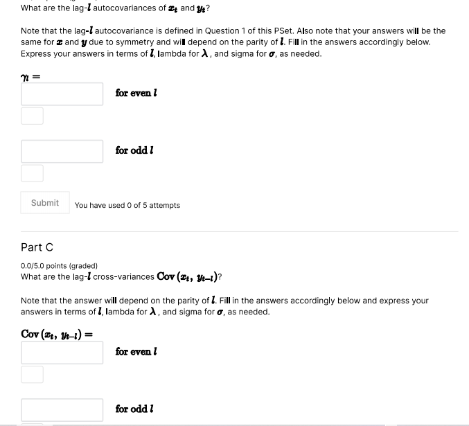 Solved A Stationary Coupled Multivariate Time Series Is