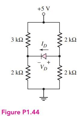 Solved 1.44 Consider the circuit shown in Figure P1.44. | Chegg.com