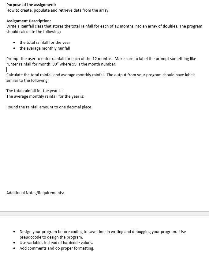 Solved Purpose of the assignment: How to create, populate | Chegg.com