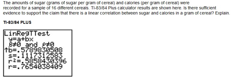 Solved The amounts of sugar (grams of sugar per gram of | Chegg.com