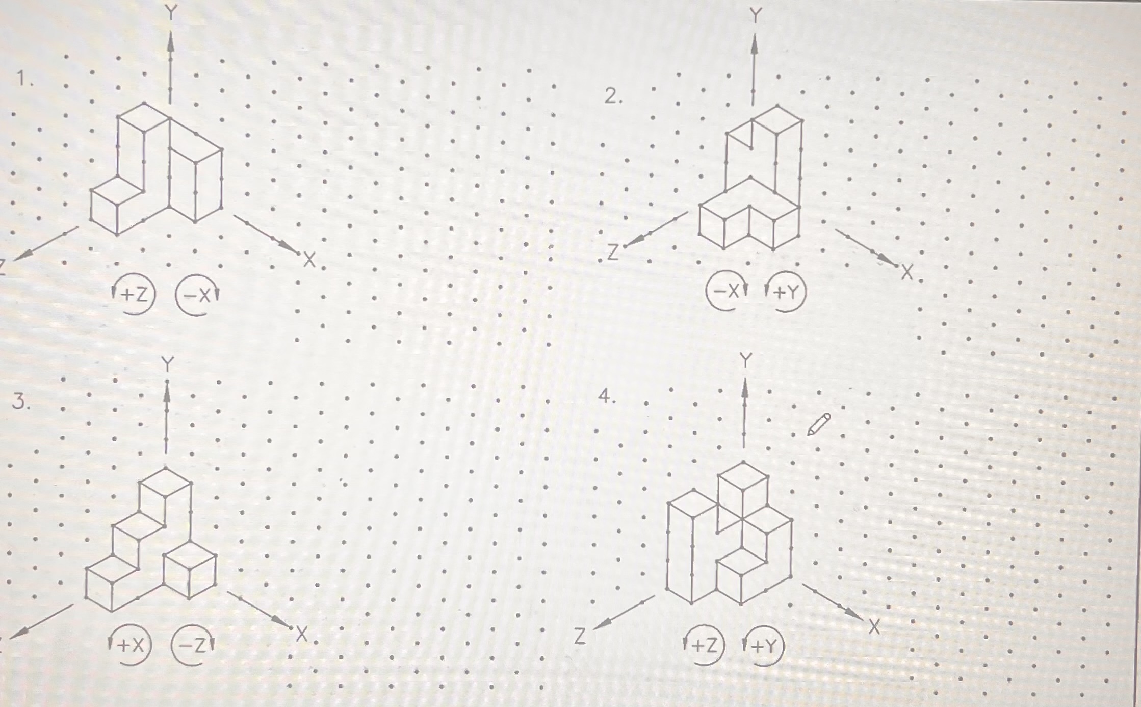 Rotate the objects shown below by the indicated | Chegg.com