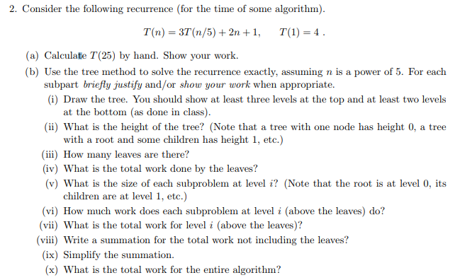 Solved Computer Science Algorithms Question: Consider | Chegg.com