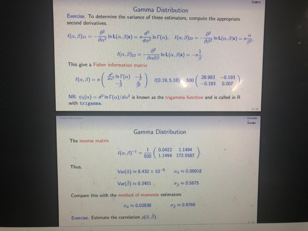 Solved 00900 Gamma Distribution Exercise. To determine the | Chegg.com