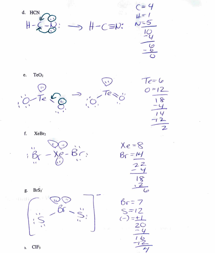 1. Using the Ch10_LewisAndResonance sheet HW from Ch. | Chegg.com
