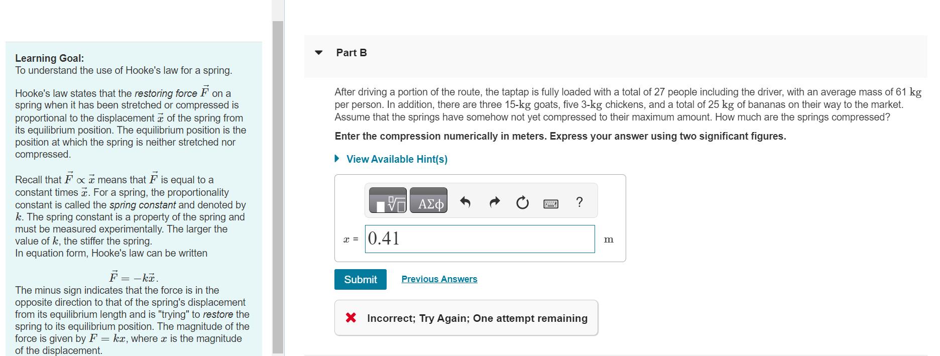 Solved Part B Learning Goal: To understand the use of | Chegg.com