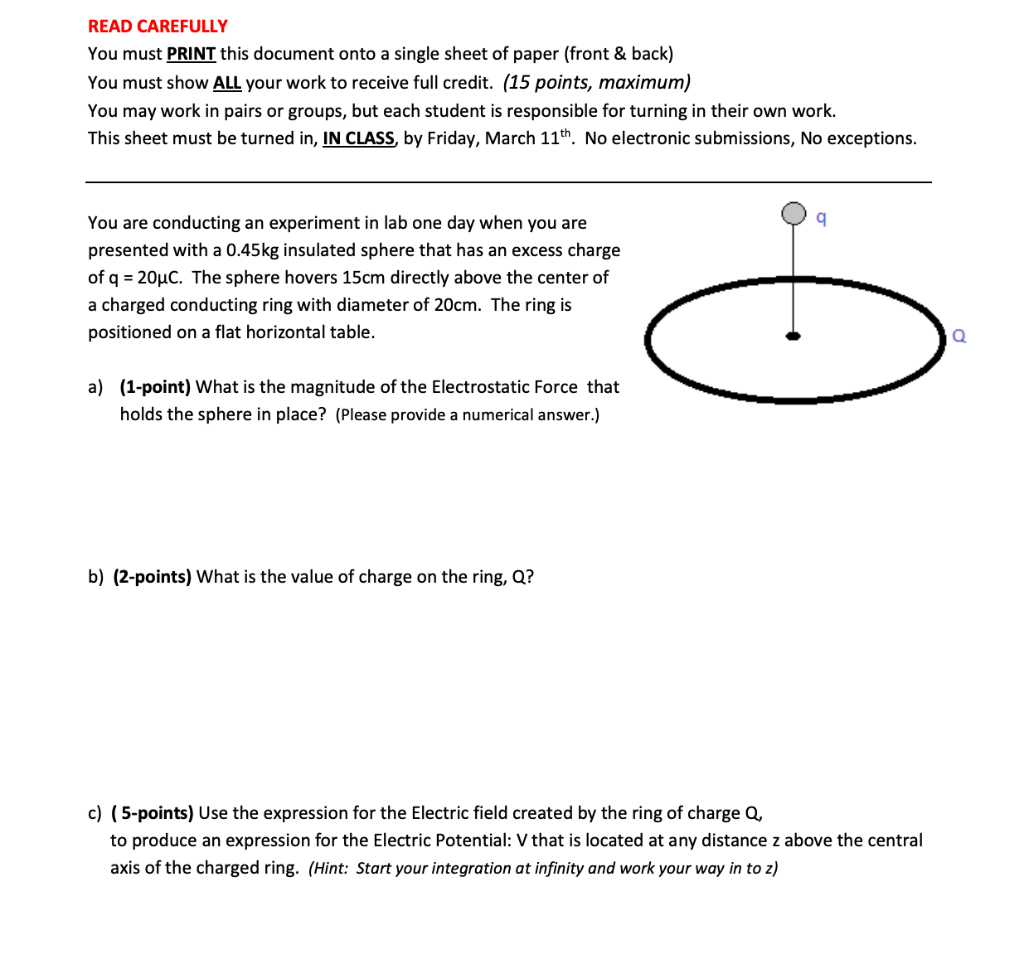 Solved READ CAREFULLY You must PRINT this document onto a | Chegg.com