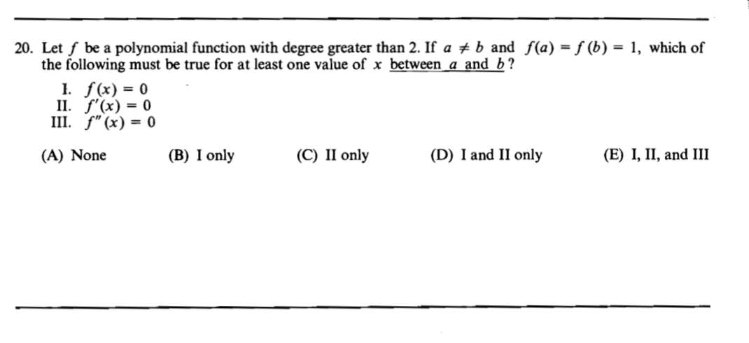 Solved 20. Let f be a polynomial function with degree | Chegg.com