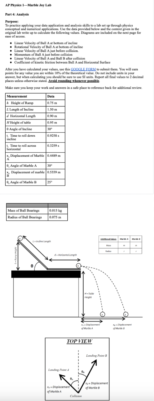 Using the numbers below, What is the Linear Velocity | Chegg.com